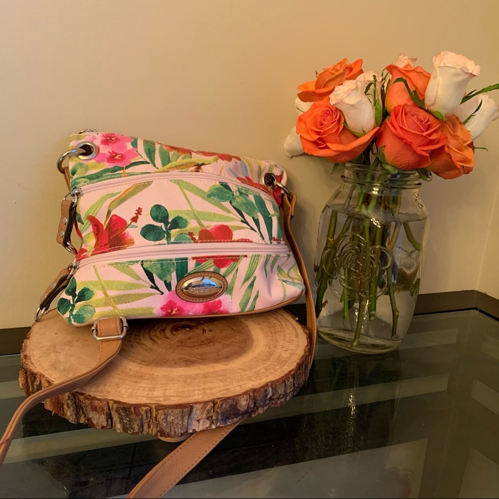 Rosetti Floral Print Crossbody Bag - Gem